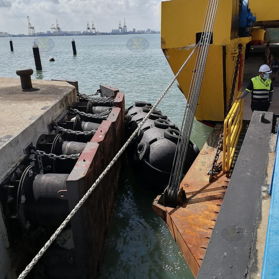 JIER Marine Pneumatic Fenders installed on port of Nhava Sheva - Jier ...