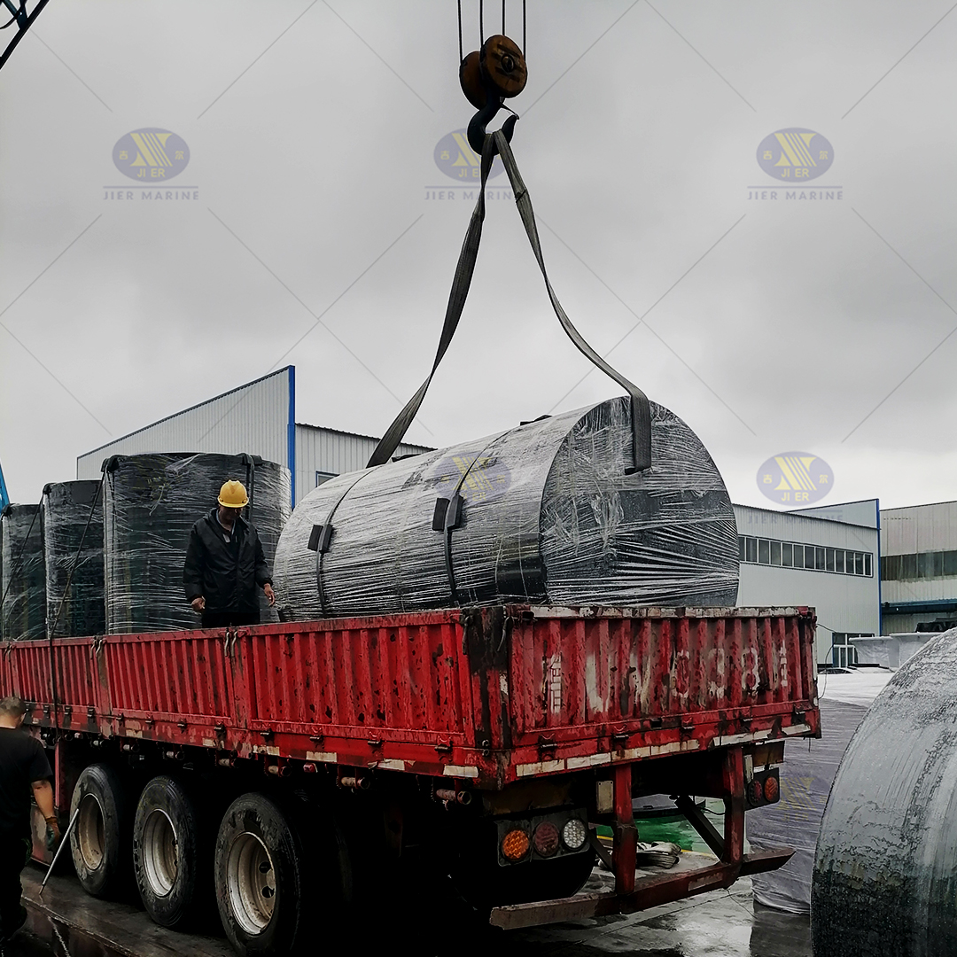 JIER Marine Cylindrical Fenders are ready for installation - Jier Marine